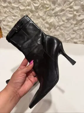Gianni Bini | Shoes | Gianni Bini Black Midcalf Squaretoe Leather Boots ...